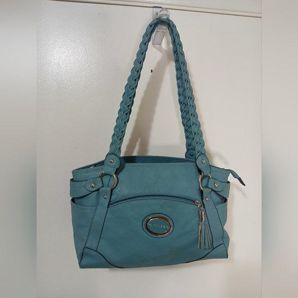 Rossetti | Bags | Chic Blue Handbag With Braided Straps Rossetti | Poshmark